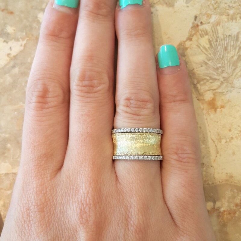 Concave Diamond Band - Etsy