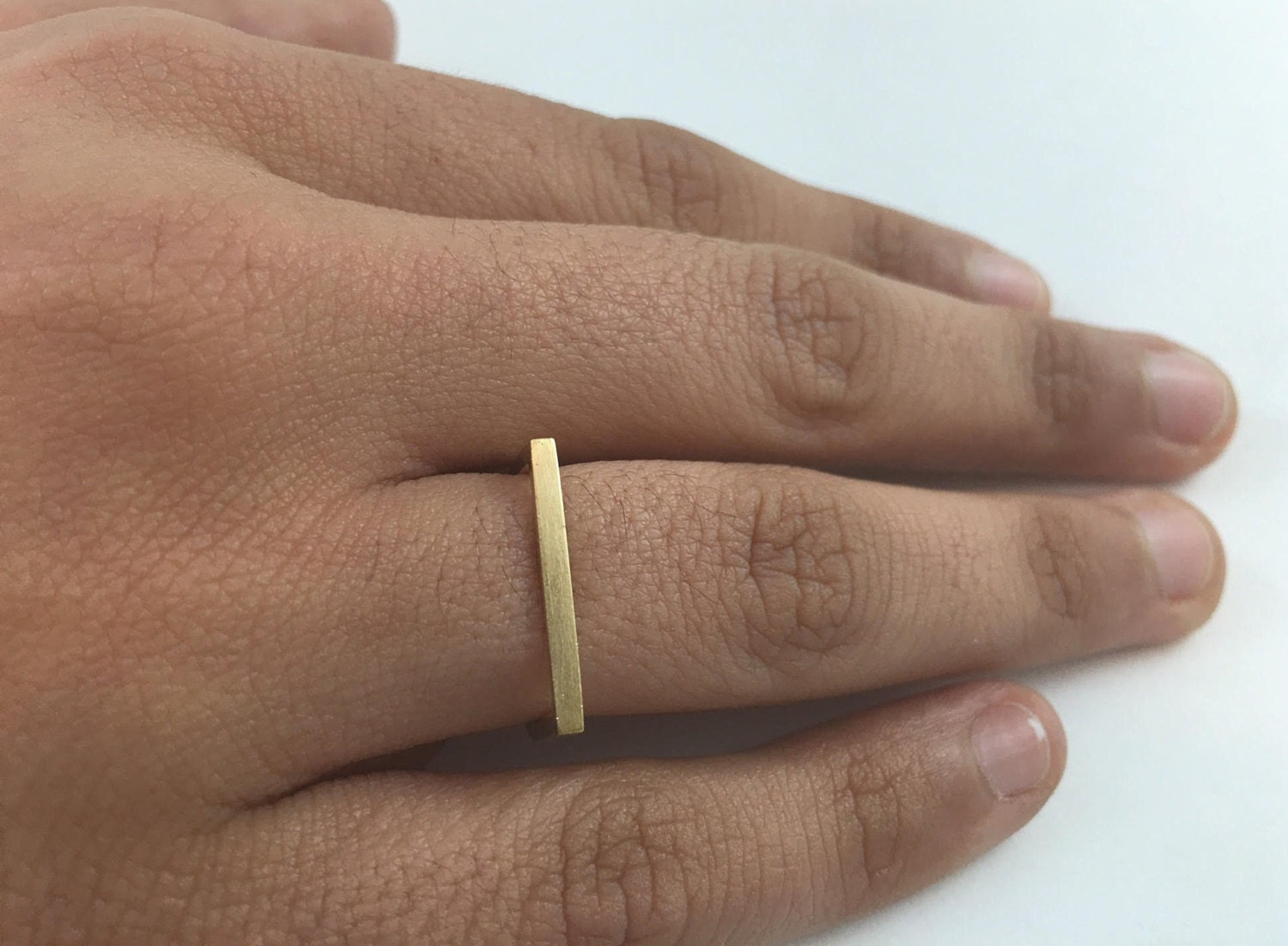 Unique Wedding Ring Unique Wedding Band Square Ring 14k | Etsy