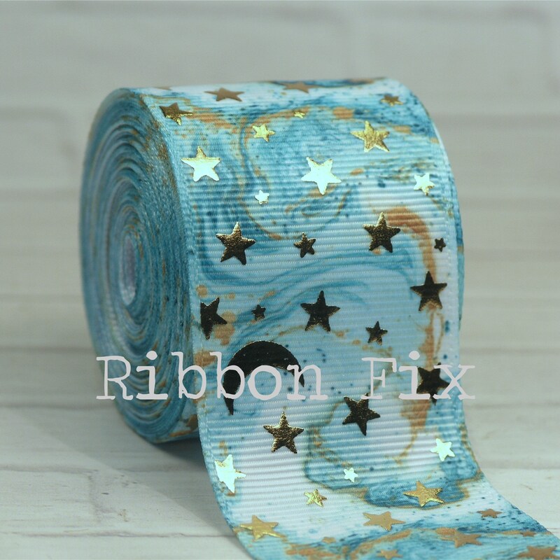 Moon and Stars Ribbon - Etsy