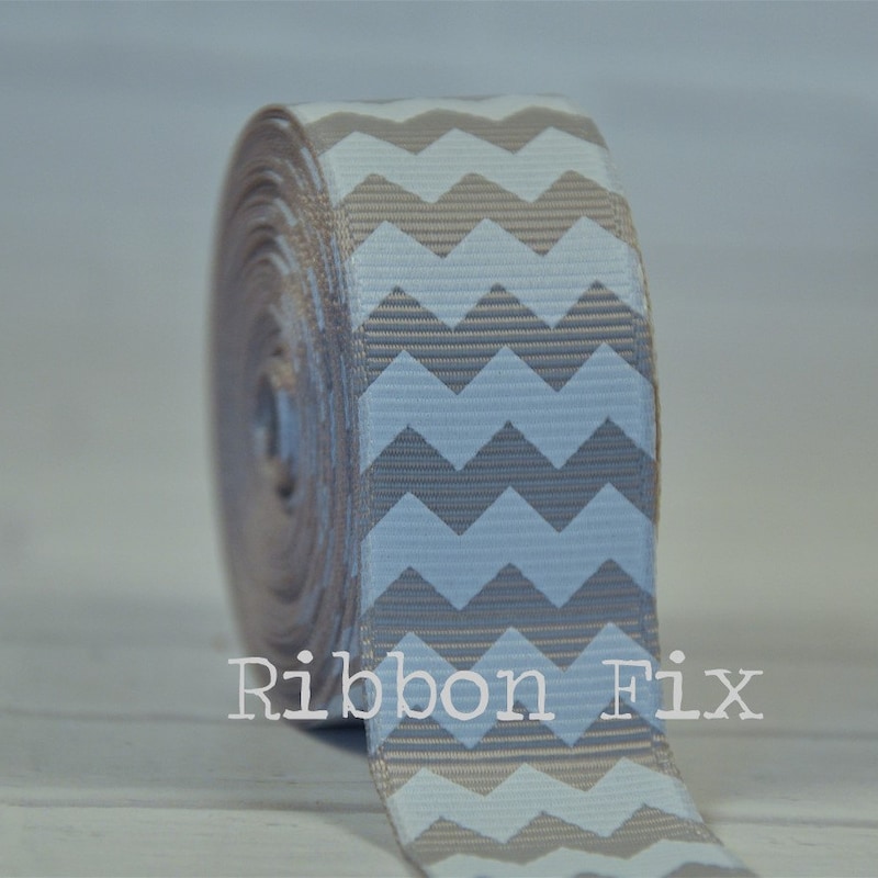 Gray Chevron Ribbon - Etsy