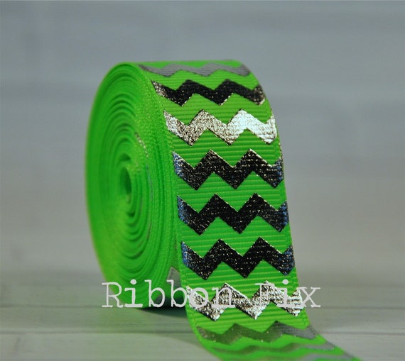Neon Green Chevron
