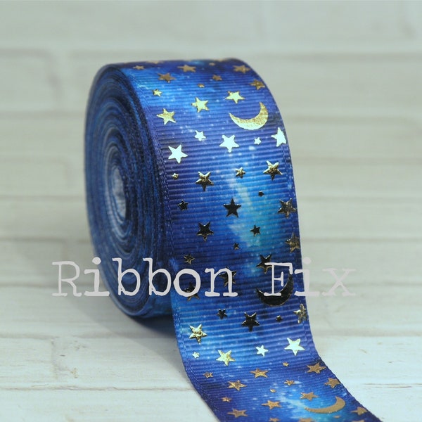 Moon and Stars Ribbon - Etsy
