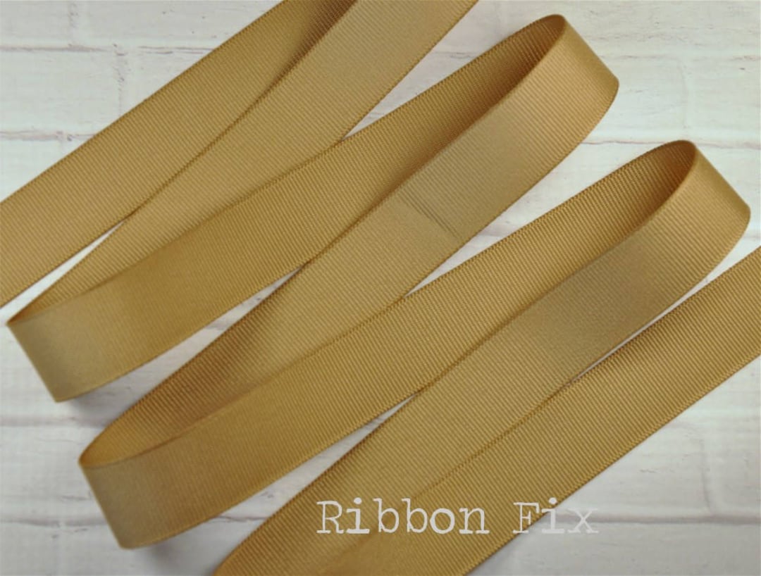 5 Yards Khaki Solid Grosgrain Ribbon - 3/8" 5/8" 7/8" 1.5" 2" 3" - Hair ...