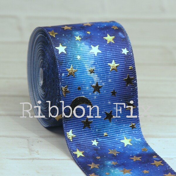 Moon and Stars Ribbon - Etsy
