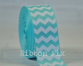 Aqua Blue Chevron - Etsy