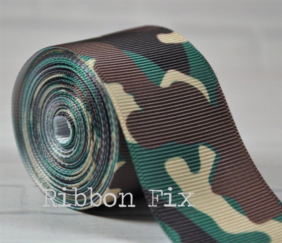 1.5" Camouflage Camo Print Grosgrain Ribbon - Deer Hunting - Forest ...