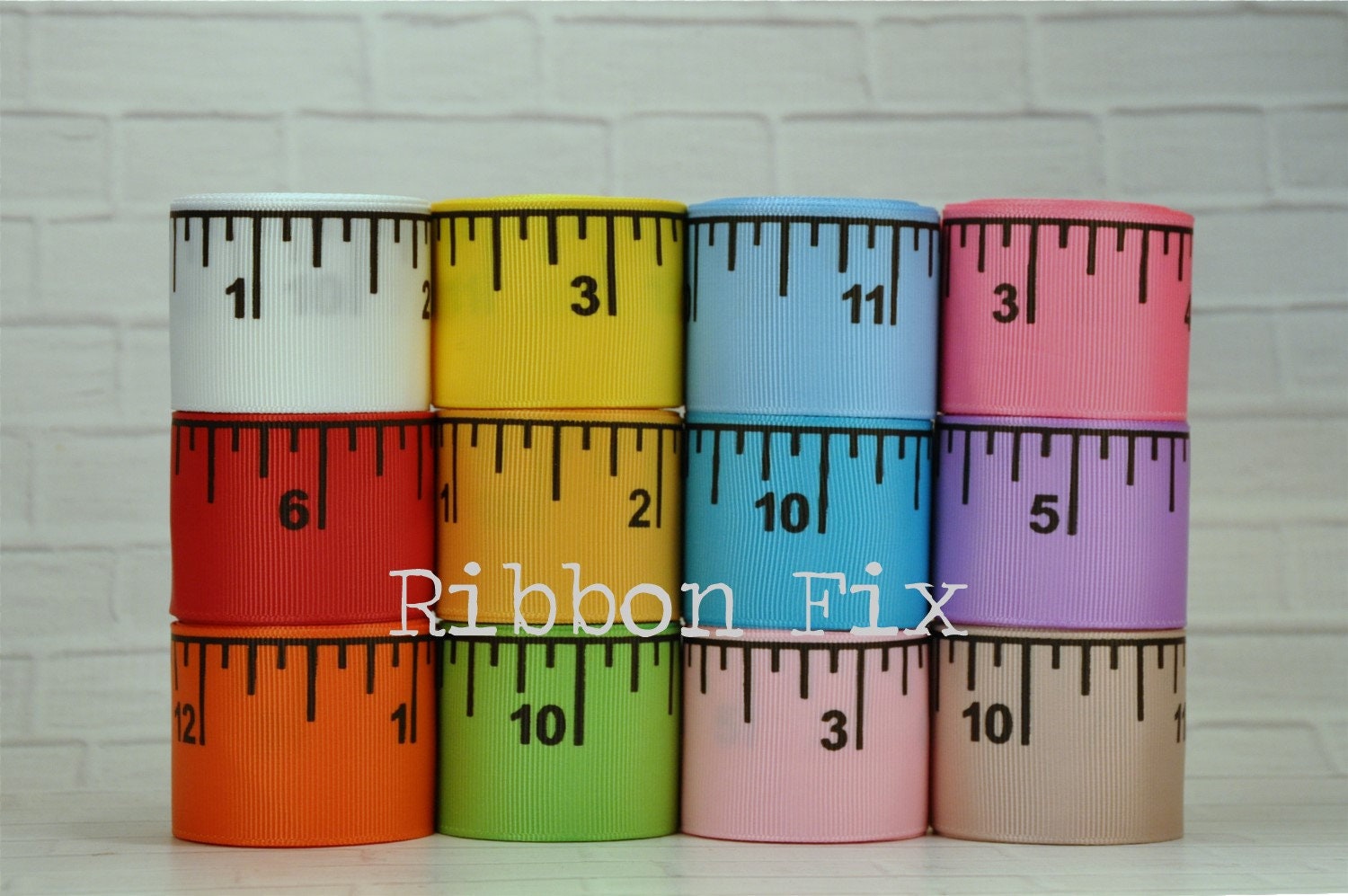 1.5 Ruler Print Grosgrain Ribbon Fall School Bow | Etsy