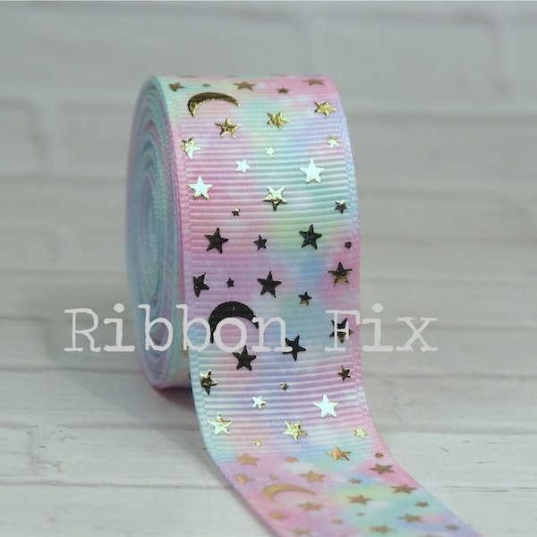 Moon and Stars Ribbon - Etsy