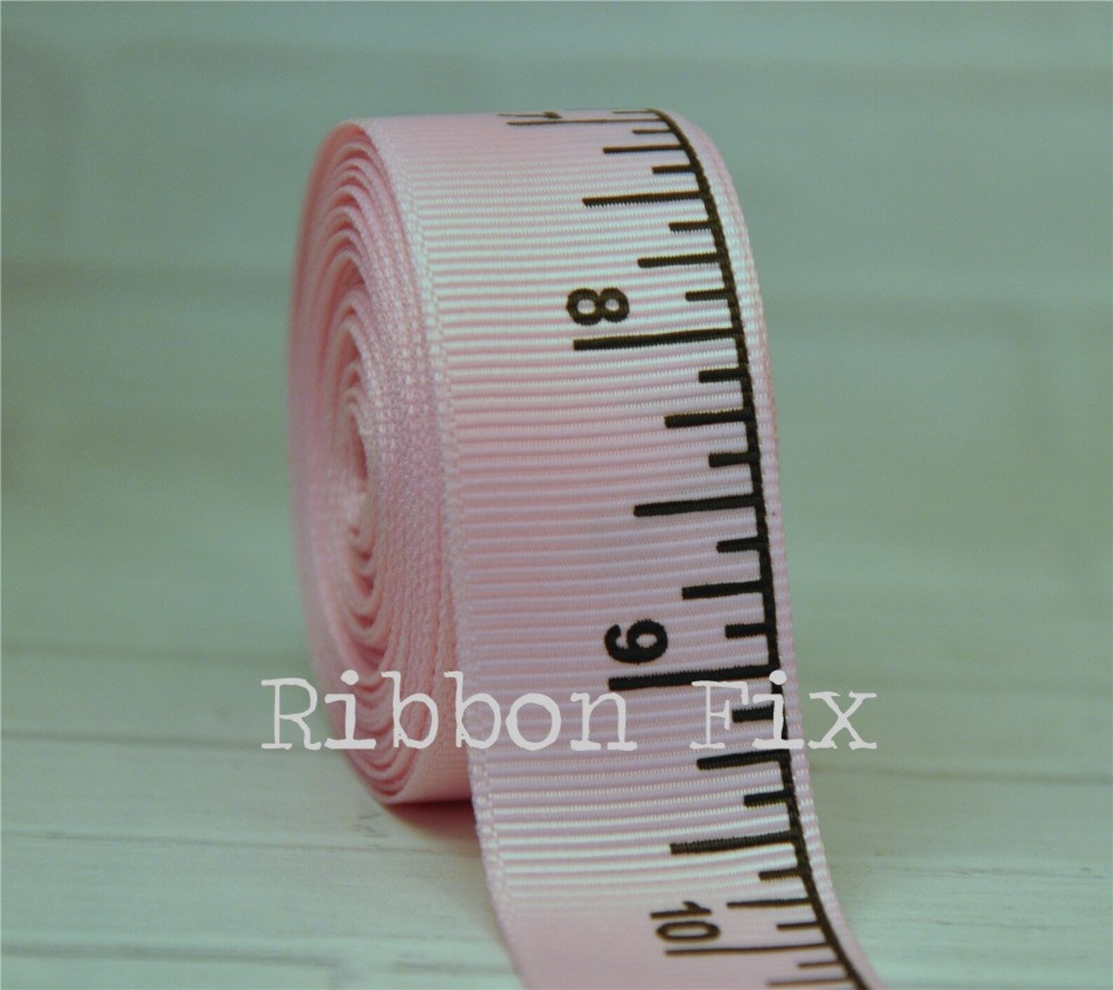 7/8" Baby Pink Ruler Print Grosgrain Ribbon - Fall School - Teacher ...