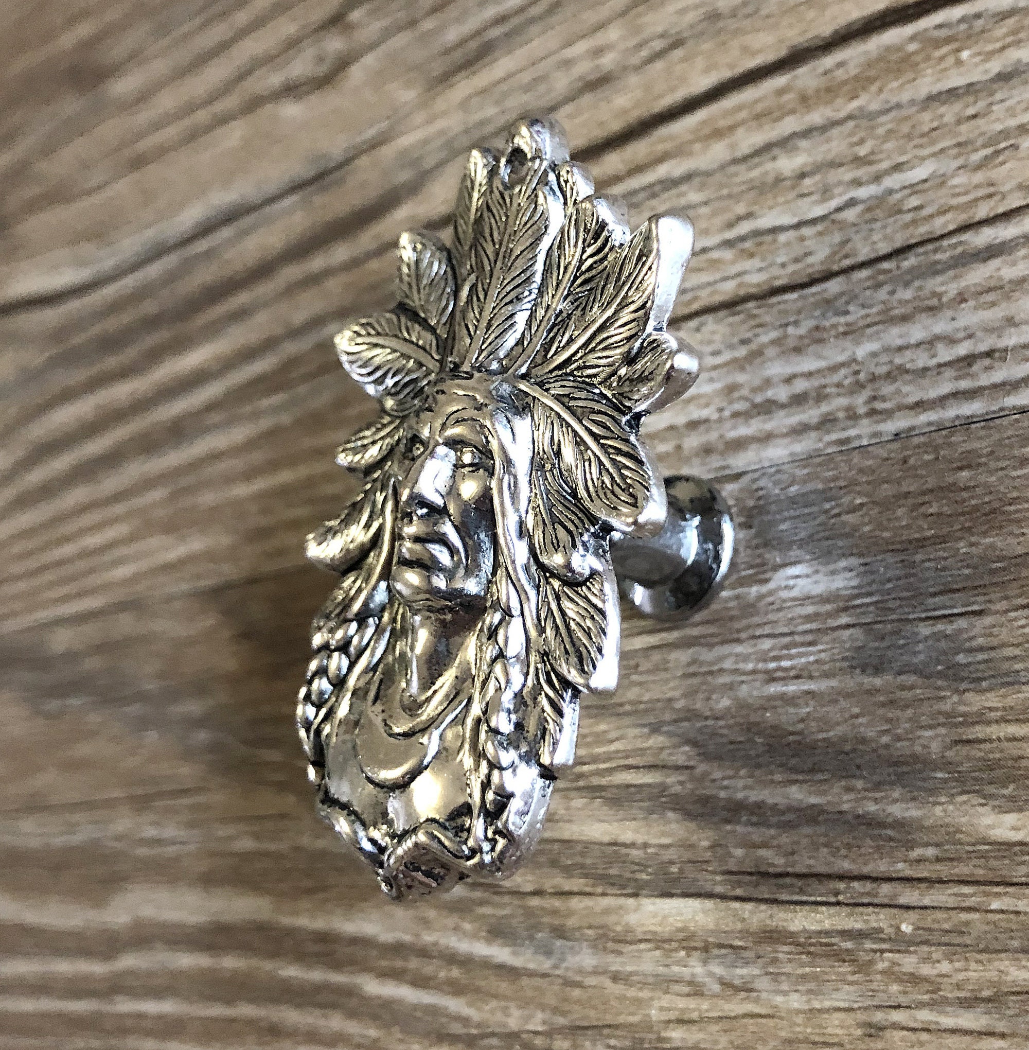 Silver Indian Elders Drawer Knob Silver Cabinet Knob | Etsy
