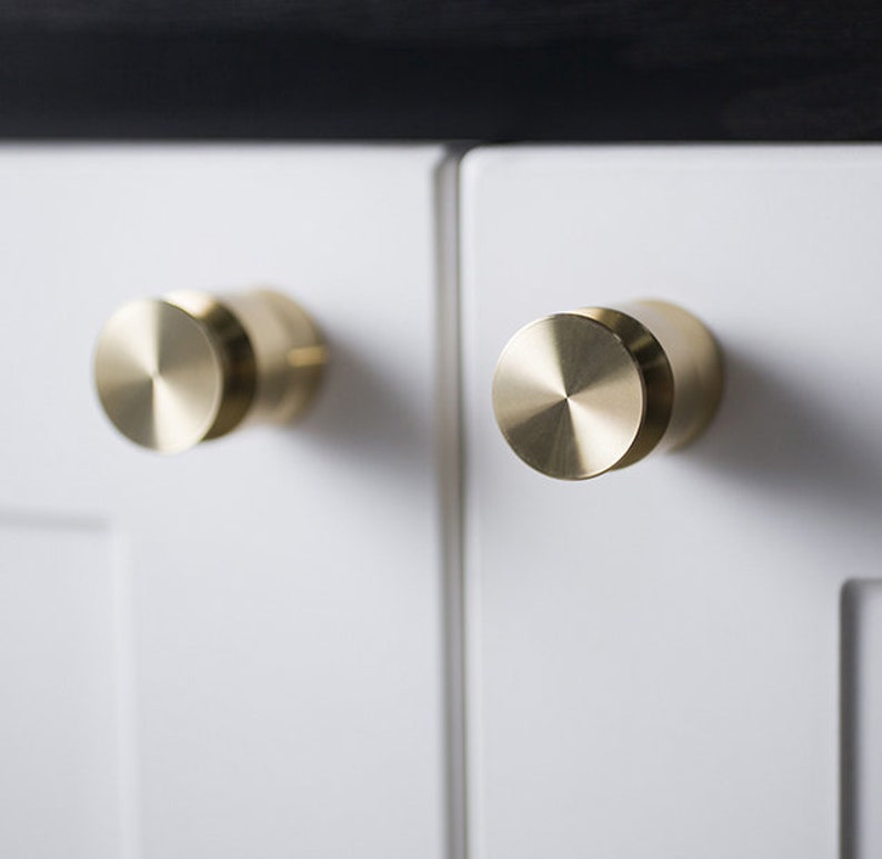 Simple Brass Cabinet Knob Handmade Antique Drawer Knobs Pulls - Etsy