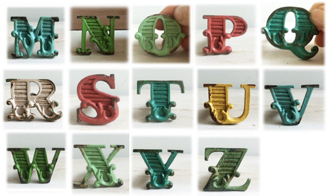 Antique Letter Knobs Drawer Knob Dresser Knobs Ceramic Knobs / - Etsy ...