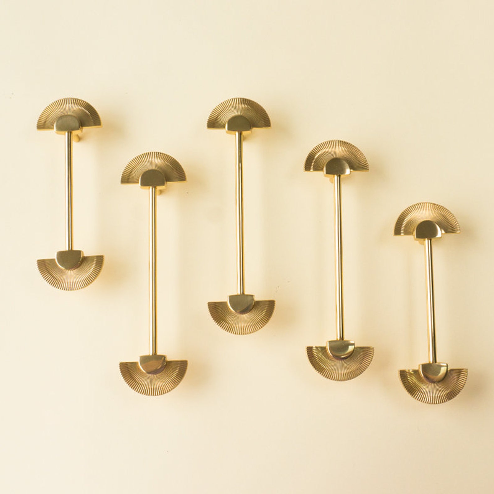 Modern Simple Brass Fan-shaped Pull Dresser Pull Cabinet - Etsy