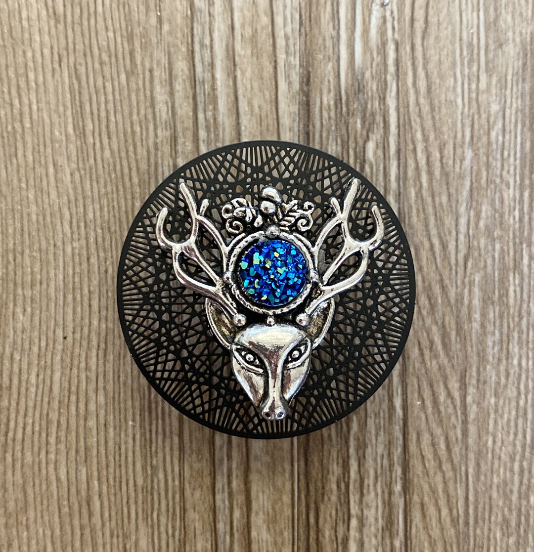 Silver Deer Head Drawer Knobs / Deer Head Cabinet / Gothic Home Decor ...