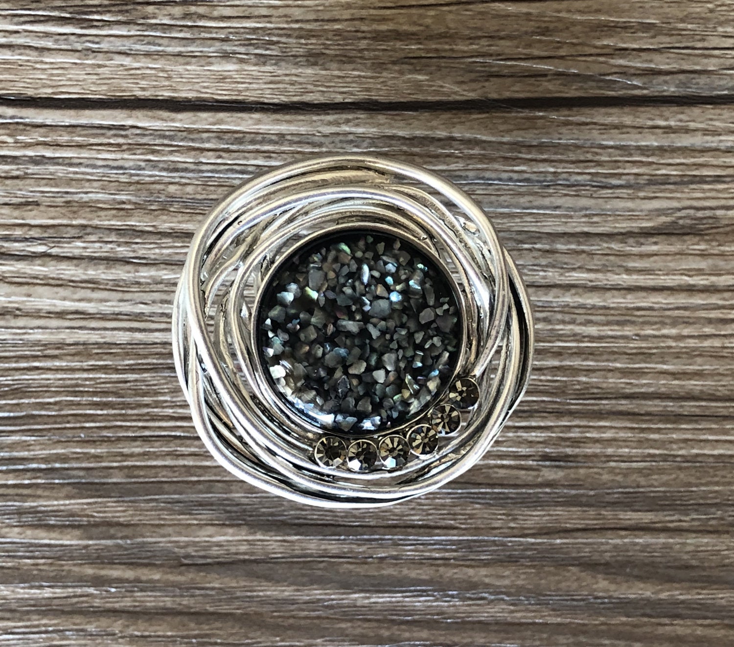 Silver Natural Shell Drawer Knobs / Natural Shell Cabinet / | Etsy