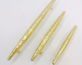 Hammered Brass Solid Handmade Drawer Knobs Pulls | Etsy