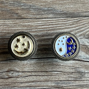 Enamel Sun and Moon Drawer Knobs / Starry Sky Cabinet / Gothic Home ...