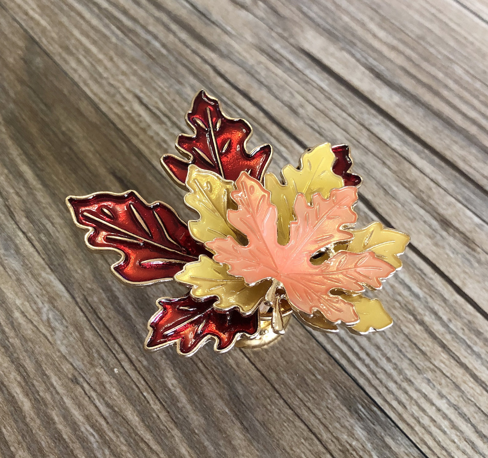 Enamel Color Maple Leaf Drawer Knobs / Maple Leaf Cabinet / | Etsy