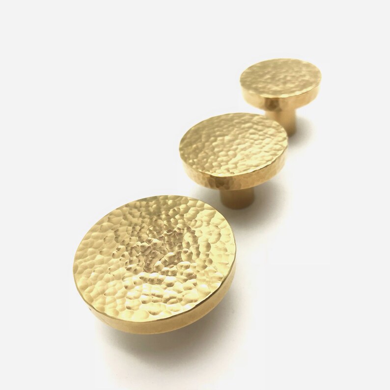Hammered Brass Full Copper Solid Handmade Drawer Knobs Pulls - Etsy