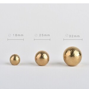 Hammered Brass Sphere Full Copper Solid Handmade Drawer Knobs - Etsy