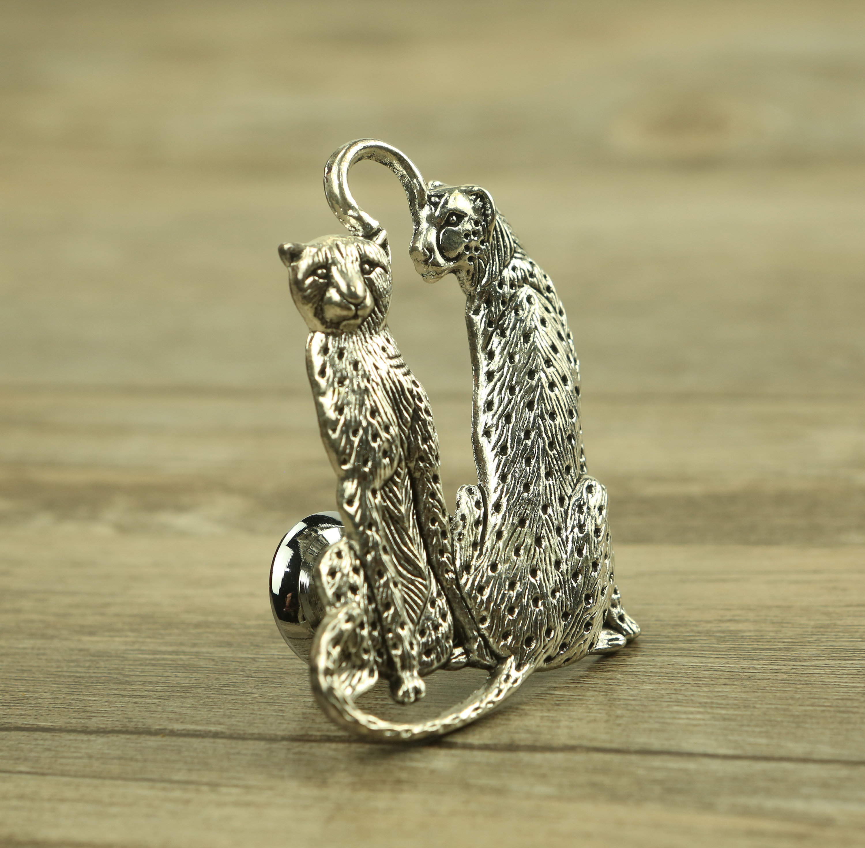 Silver Leopard Drawer Knobs / Leopard Cabinet / Gothic Home | Etsy