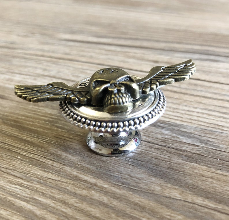 Silver Gear Skull Drawer Knobs / Gear Skull Cabinet / Gothic - Etsy