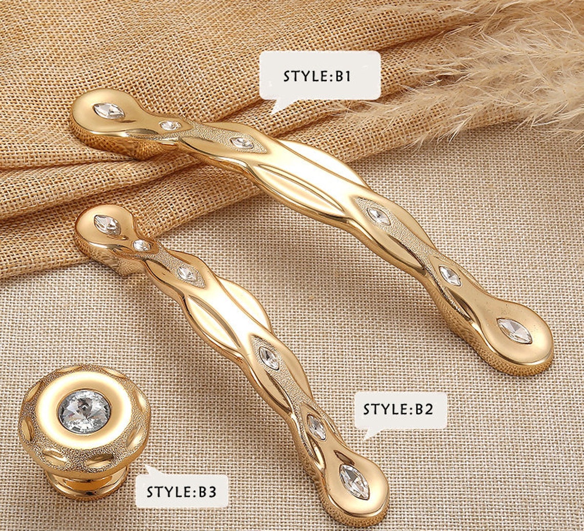 Gold Modern Knobs Drawer Knob Dresser Knobs / Kitchen Cabinet | Etsy