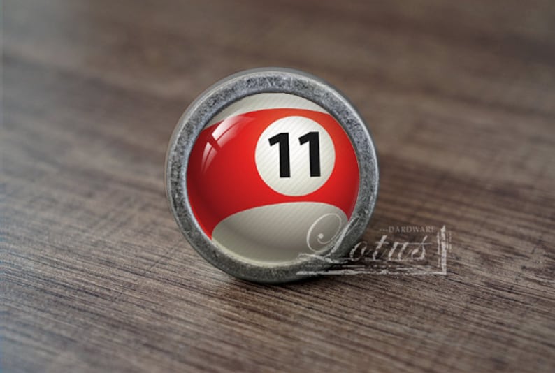 Pool Ball Number 11handmade Vintage Antique Drawer Knobs - Etsy