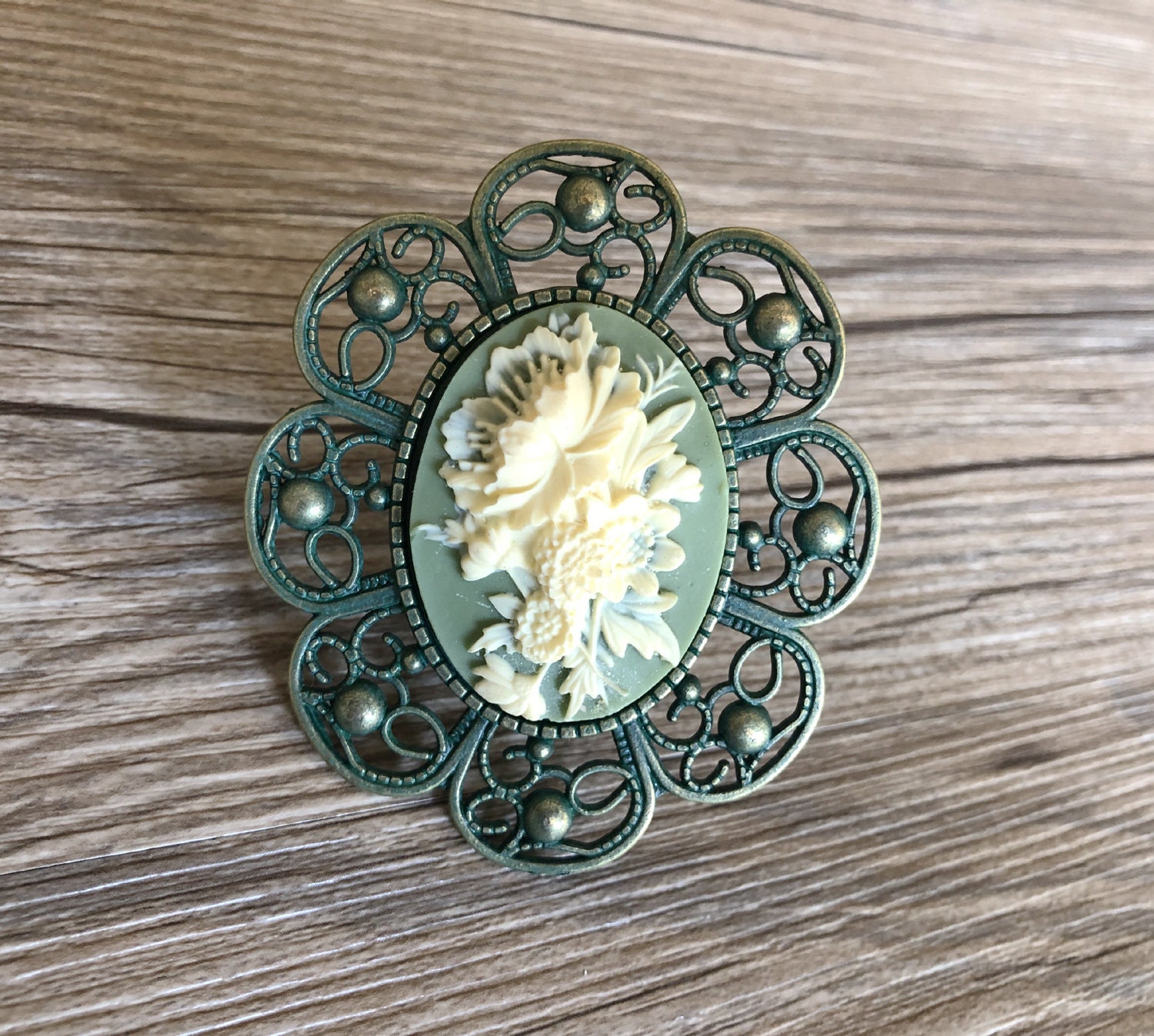 Aerugo Retro Resin Pink Flower Drawer Knobs / Resin Flower | Etsy