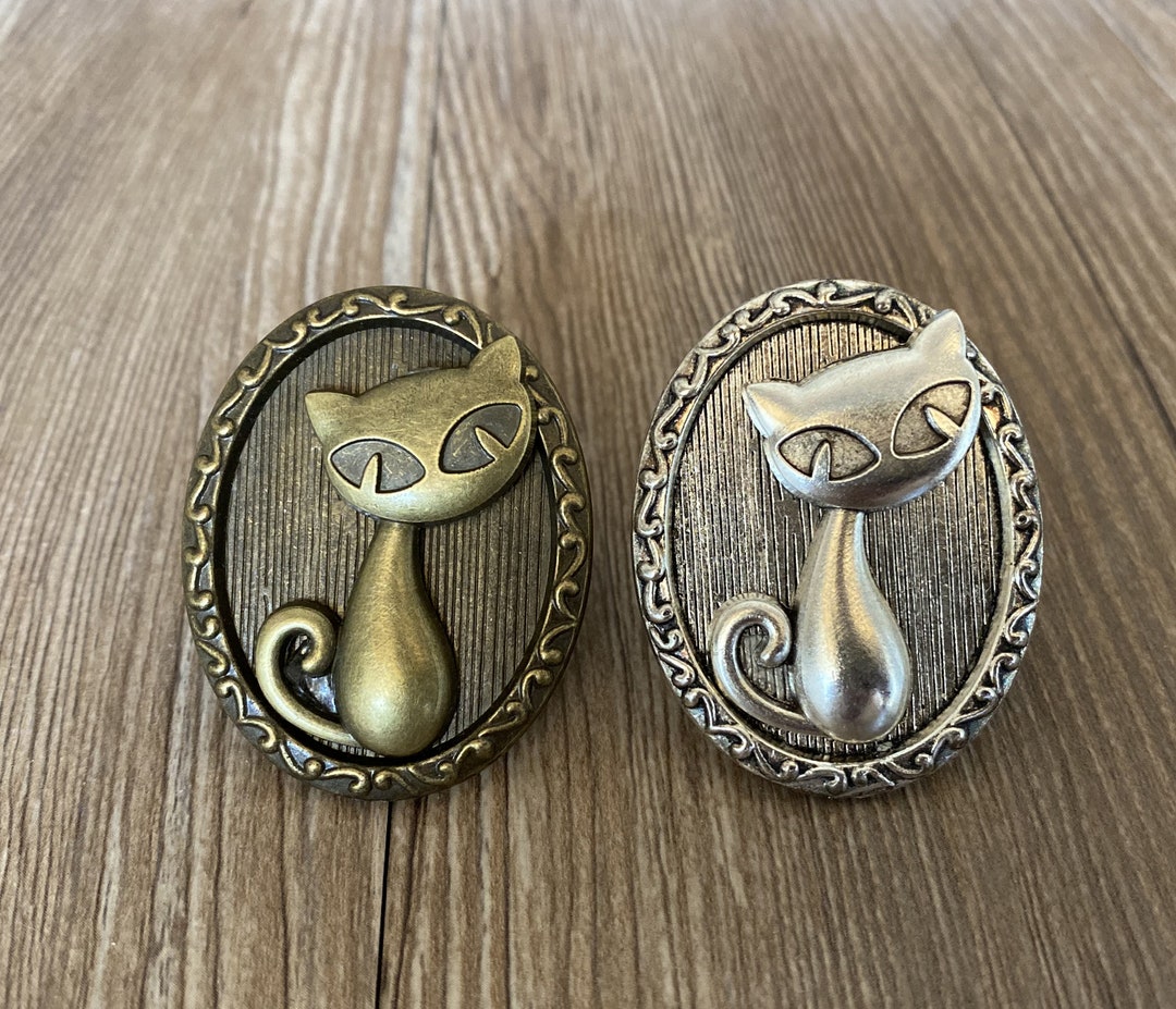 Cat Drawer Knobs / Cat Cabinet / Gothic Home Decor / Animal Shaped ...
