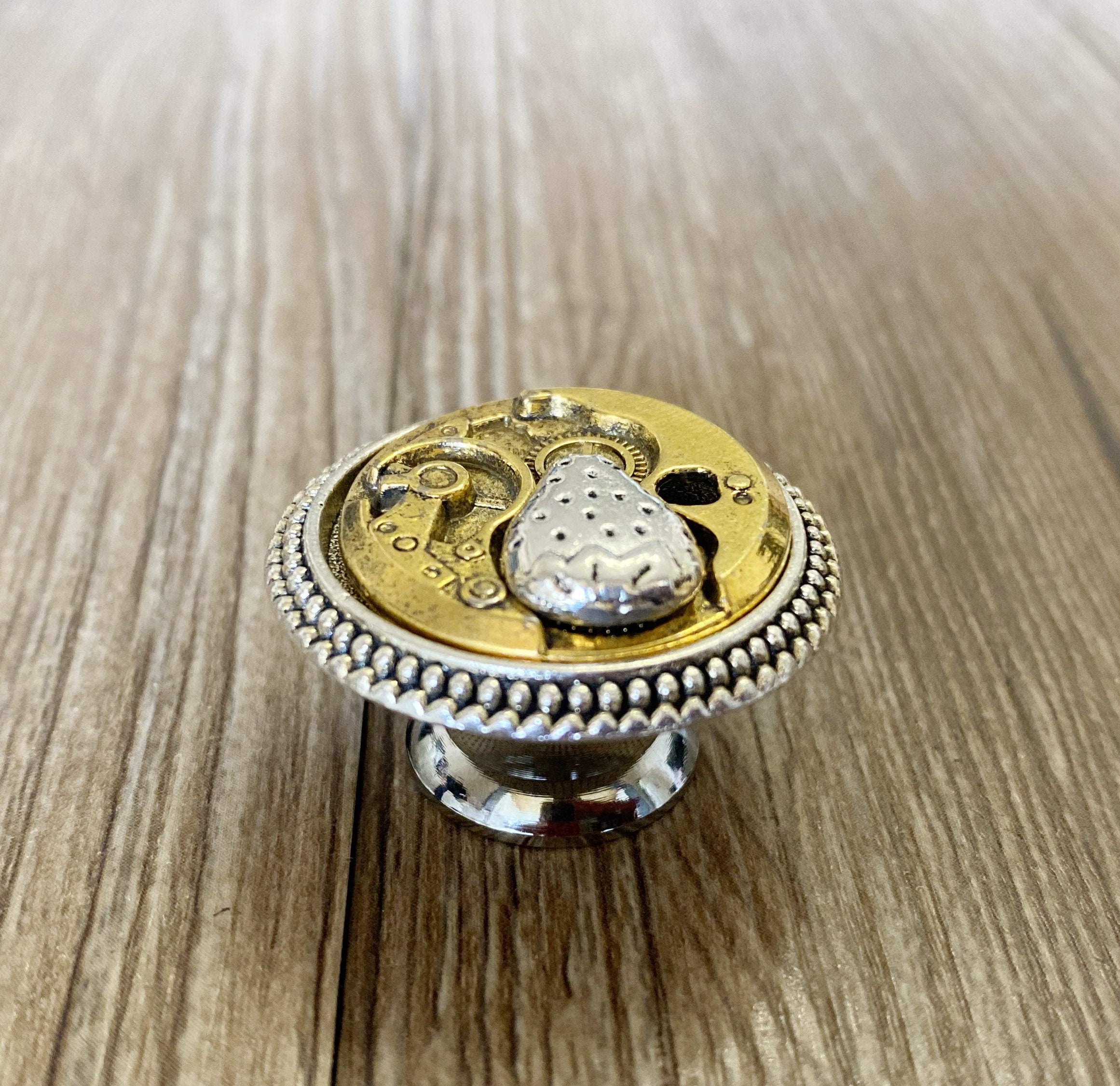 Silver Gear Strawberry Drawer Knobs / Gear Strawberry Cabinet / Gothic ...