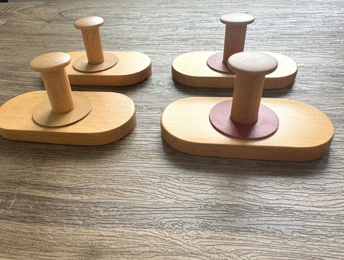 Walnut Beech Wood Hook, Handmade Simple Wall Hanging, Coat Hooks,cp ...