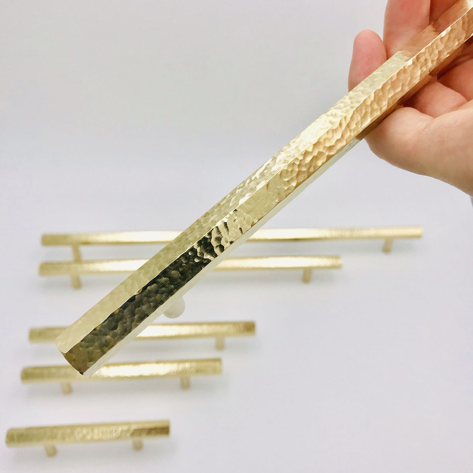 Hexagon Hammered Brass Solid Handmade Drawer Knobs Pulls - Etsy