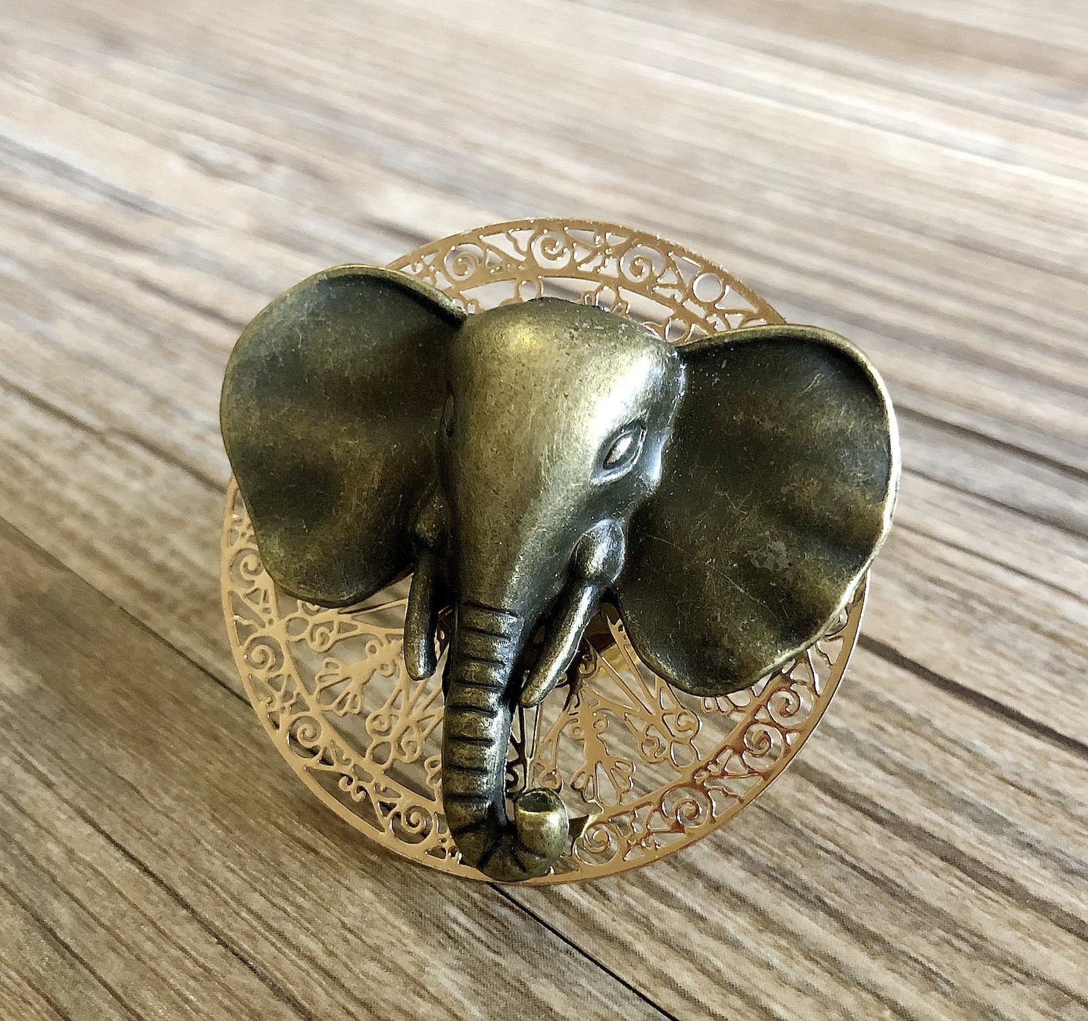 Brass Elephant Drawer Knobs / Mushroom Cabinet / Gothic Home | Etsy