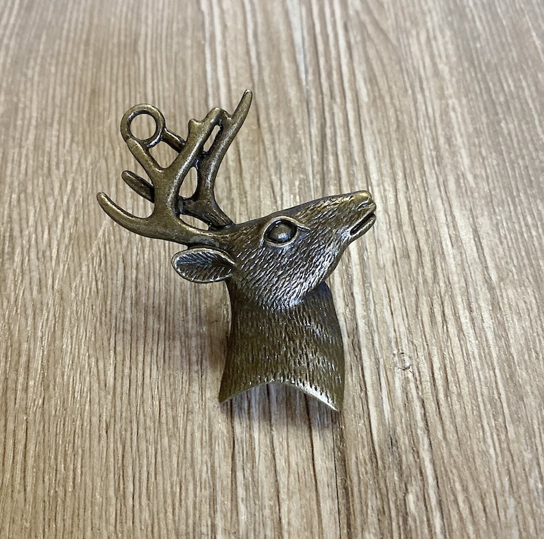 Deer drawer knobs / Deer cabinet / Gothic Home Decor / Animal | Etsy