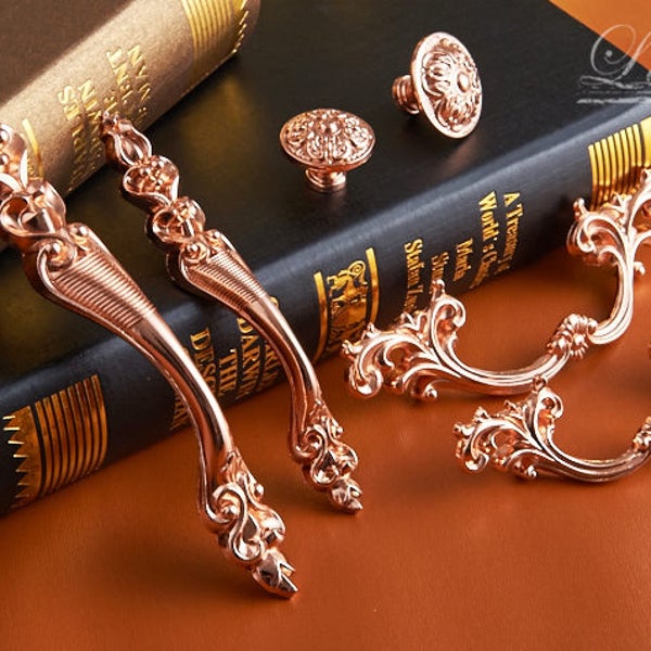 Rose Gold Drawer Pulls - Etsy