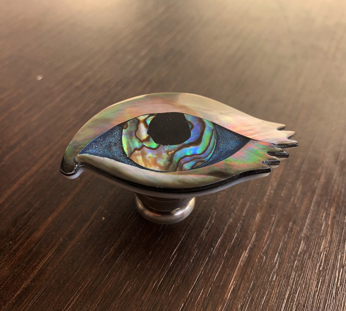 Eye Shaped Natural Shell Drawer Knobs / Furniture Knobs With | Etsy