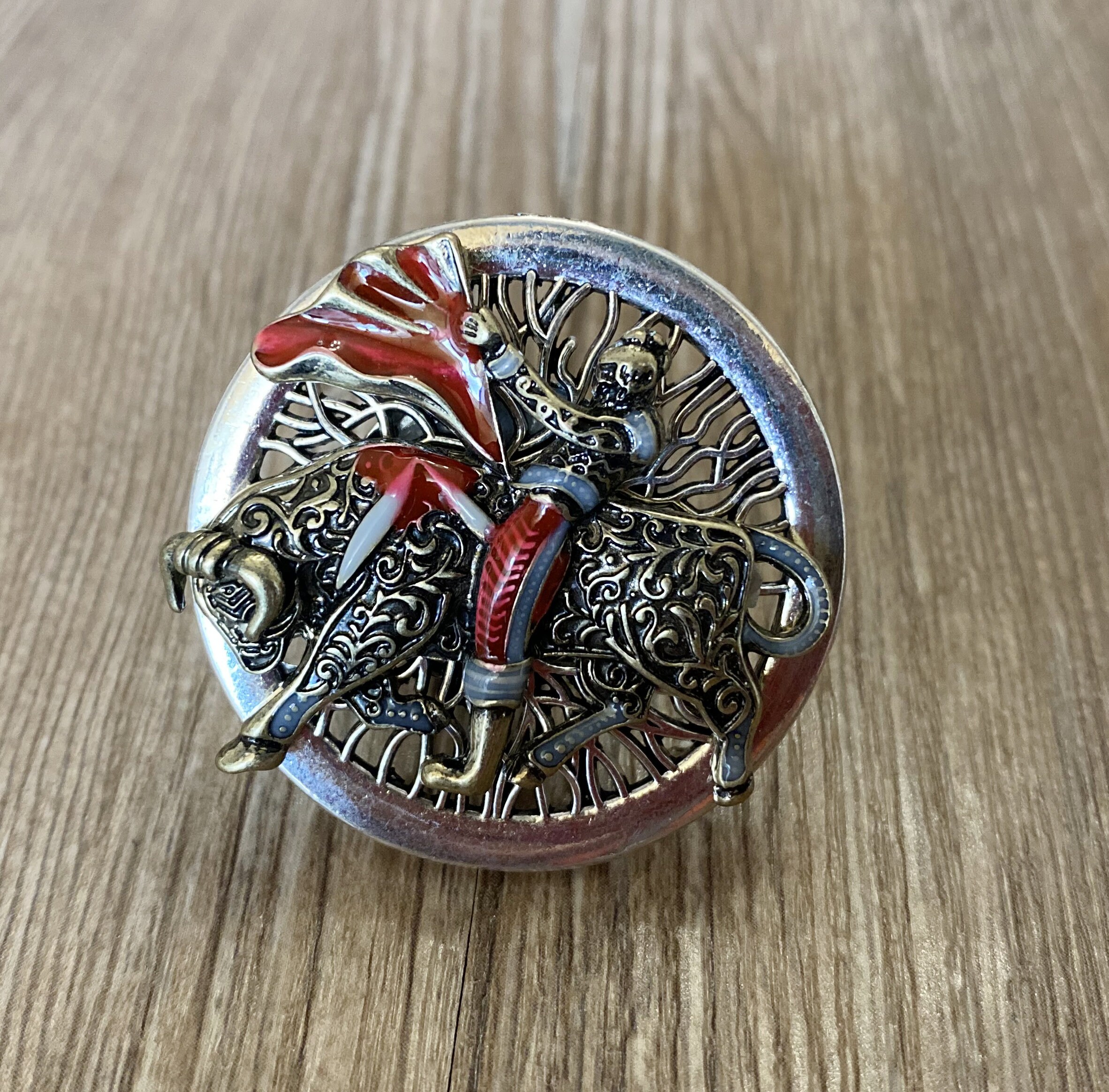 Enamel Matador Drawer Knobs / Bronze Enamel Matador Cabinet / Gothic ...