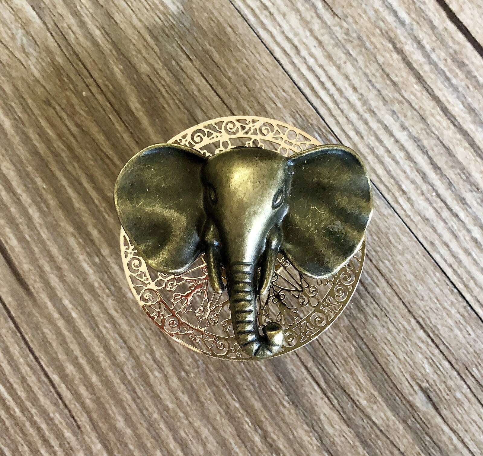 Brass Elephant Drawer Knobs / Mushroom Cabinet / Gothic Home - Etsy