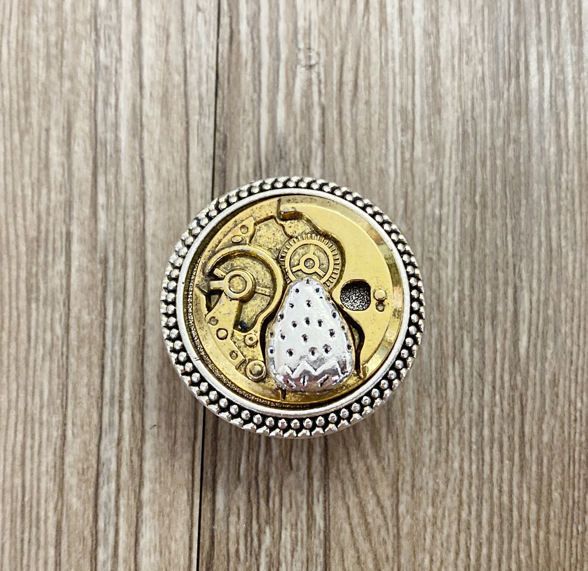 Silver Gear Strawberry Drawer Knobs / Gear Strawberry Cabinet / Gothic ...