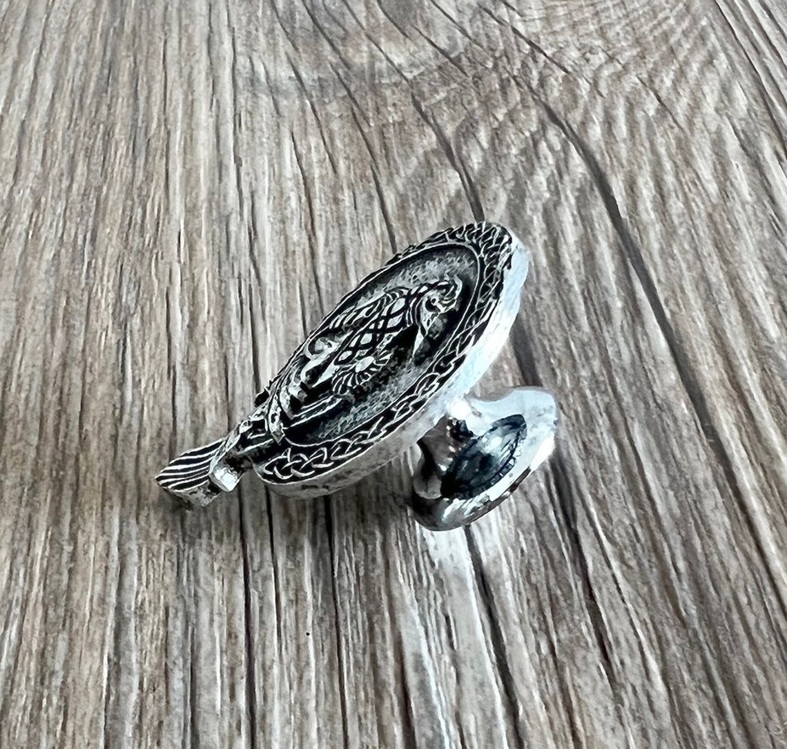 Celtic Crow Drawer Knobs / Blackbird Crow Cabinet / Gothic Home Decor ...