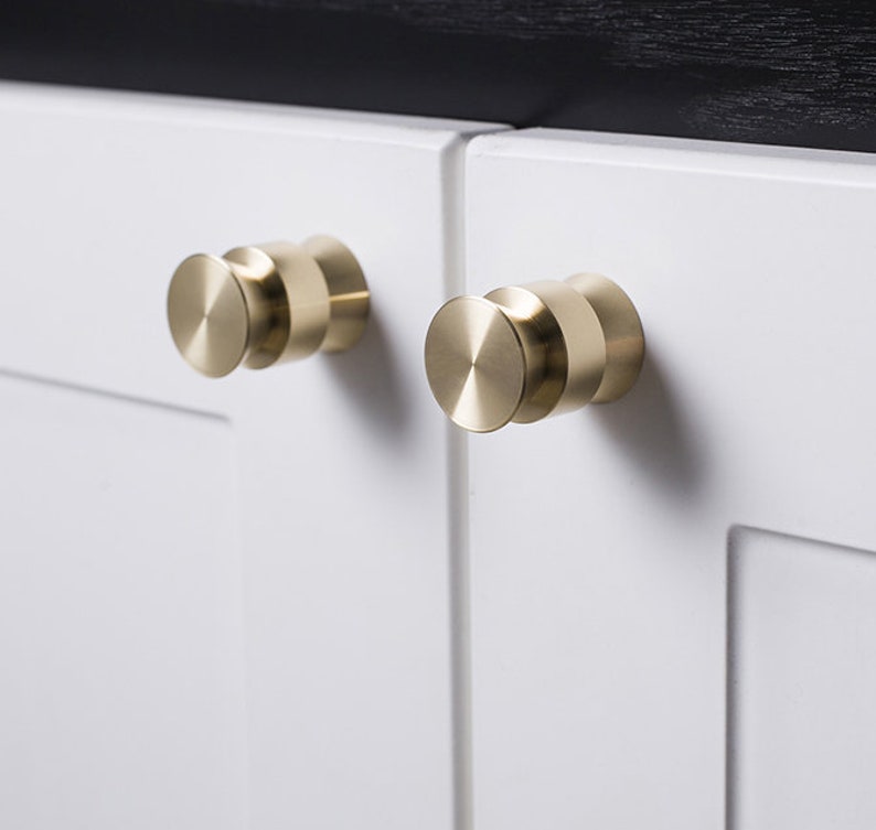 Simple Brass Cabinet Knob Handmade Antique Drawer Knobs Pulls - Etsy