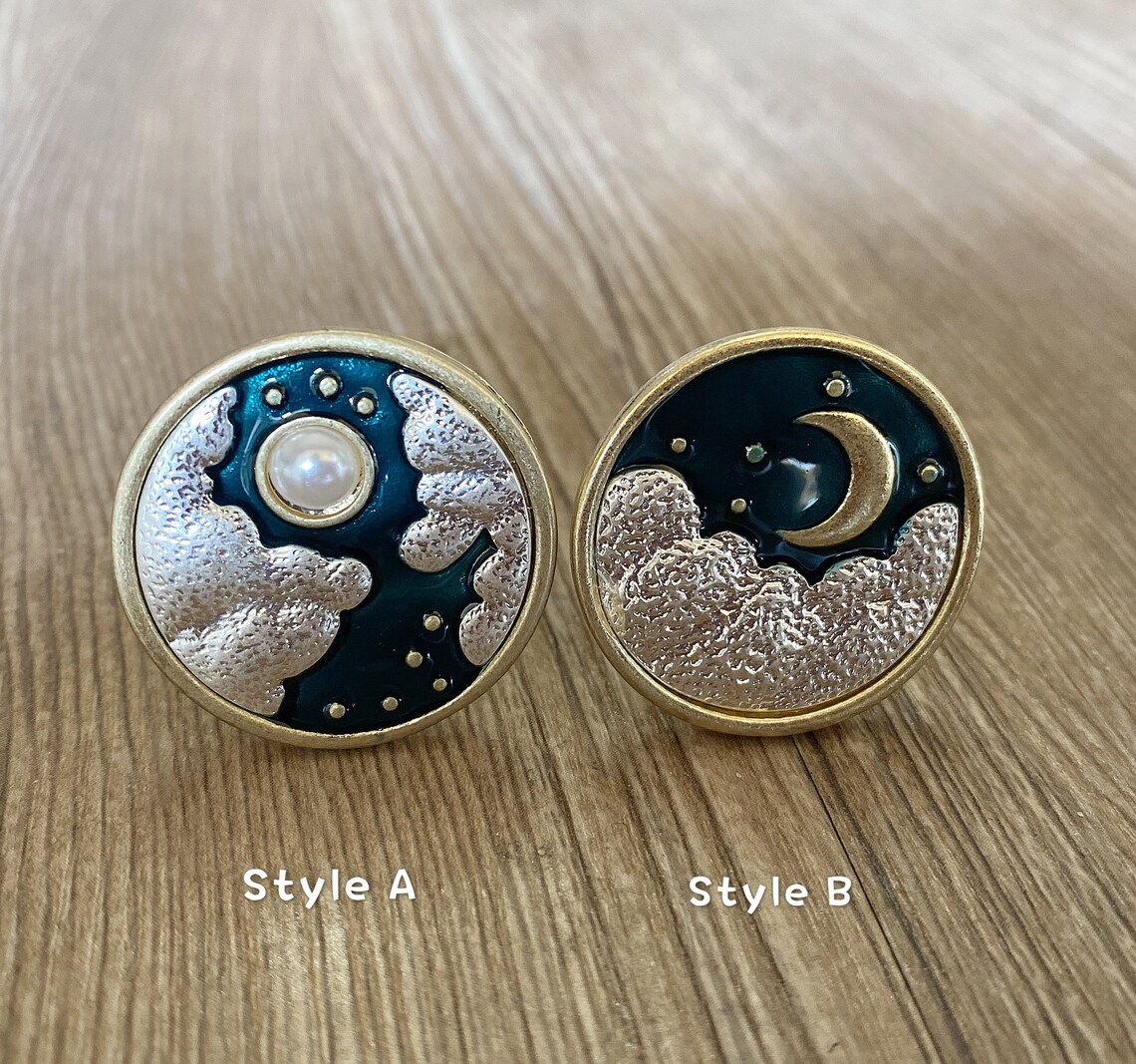 Enamel Sun and Moon Drawer Knobs / Starry Sky Cabinet / Gothic - Etsy ...