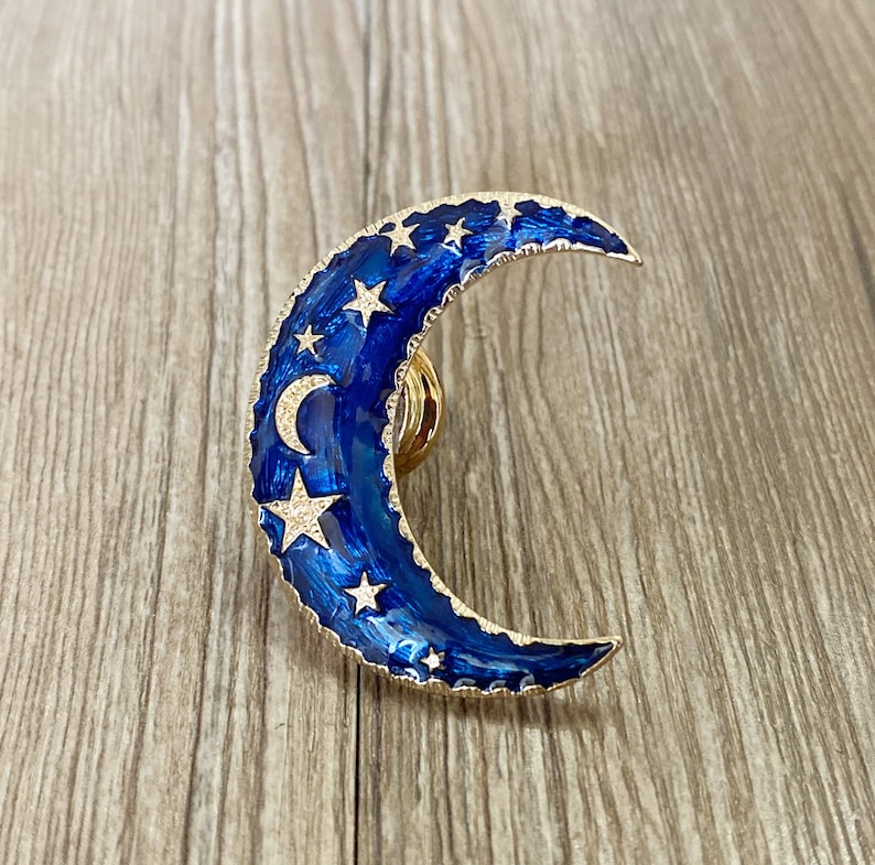 Enamel Moon and Stars drawer knobs / Starry sky cabinet / | Etsy