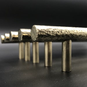 Hammered Brass Solid Handmade Drawer Knobs Pulls Handles/dresser Knobs Cabinet Pull Handles ...