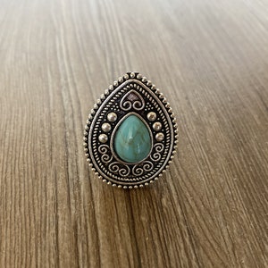Colour Turquoise Stone Drawer Knobs Retro Silver Cabinet Knobs With ...