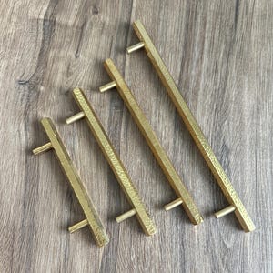 Hexagon Hammered Brass Solid Handmade Drawer Knobs Pulls Handles/dresser Knobs Cabinet Pull ...