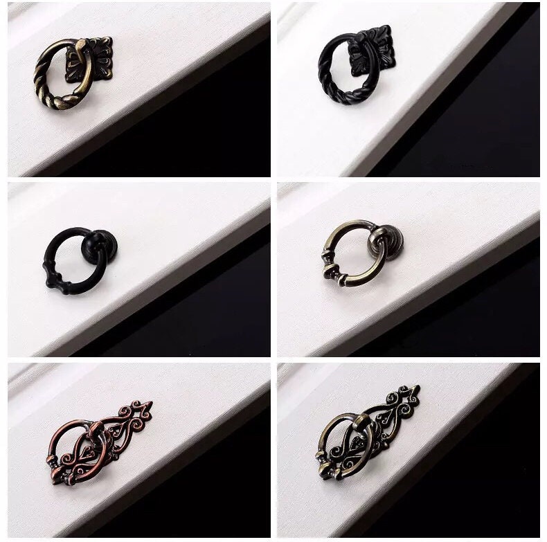 French Bail Dresser Drawer Pulls Handles / Antique Brass Drop - Etsy