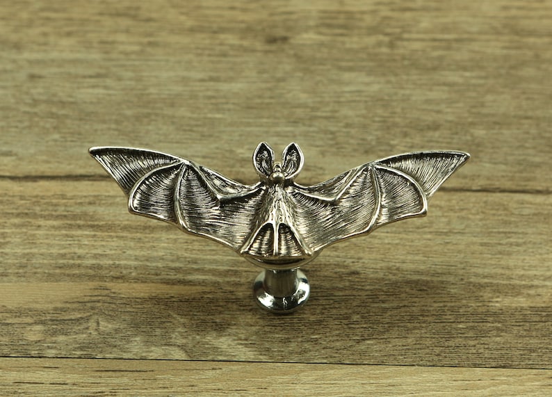 Silver Bat Drawer Knobs / Bat Cabinet / Gothic Home Decor / - Etsy