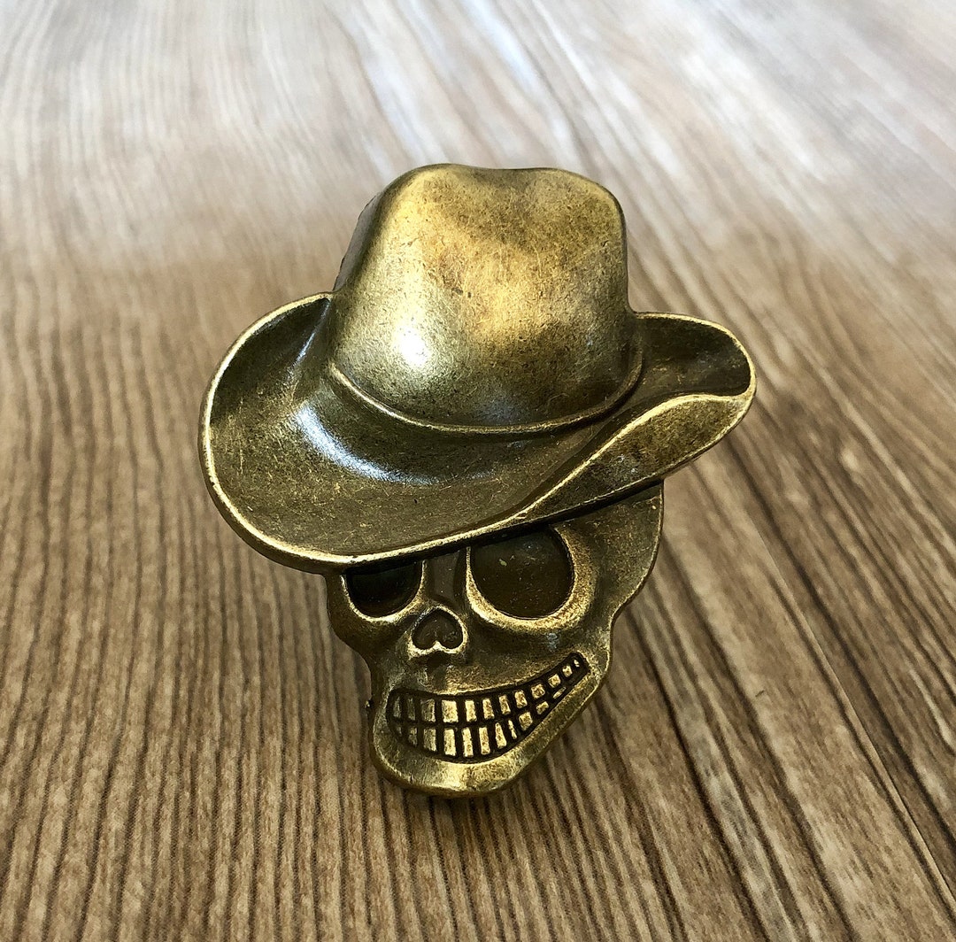 Gothic Skull Knobs Brass Knobs / Cabinet Dresser Knobs / Cabinet Knobs ...